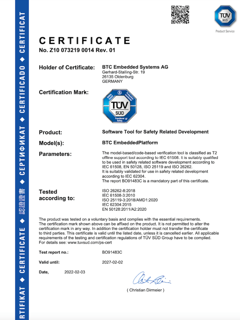 Simulink Iso 26262 Certified Test Solutions